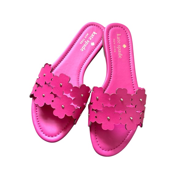 kate spade | Shoes | Kate Spade Pink Floral Slide Sandals | Poshmark